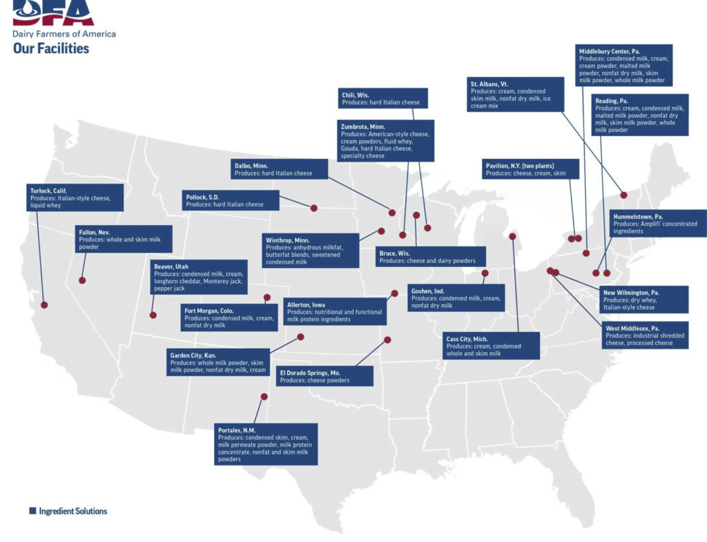 DFA Ingredient Solutions Locations and Ingredient Manufacturing Plants